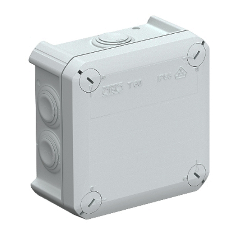 Plastična OBO kutija 114×114 mm IP 66 Siva – SAB Tech