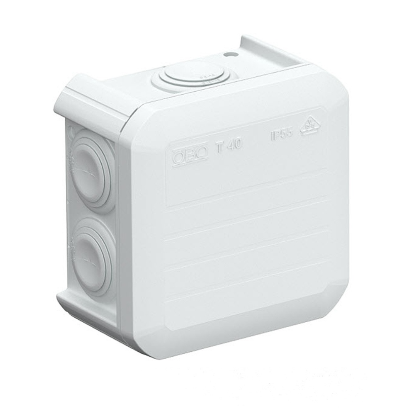 Plastična OBO kutija 90×90 mm IP 55 Bela – SAB Tech